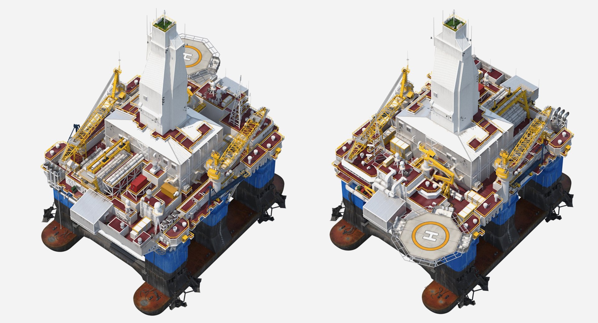 3D drilling rig model - TurboSquid 1251326