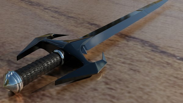 3D black Sword 3d low poly - TurboSquid 2018597
