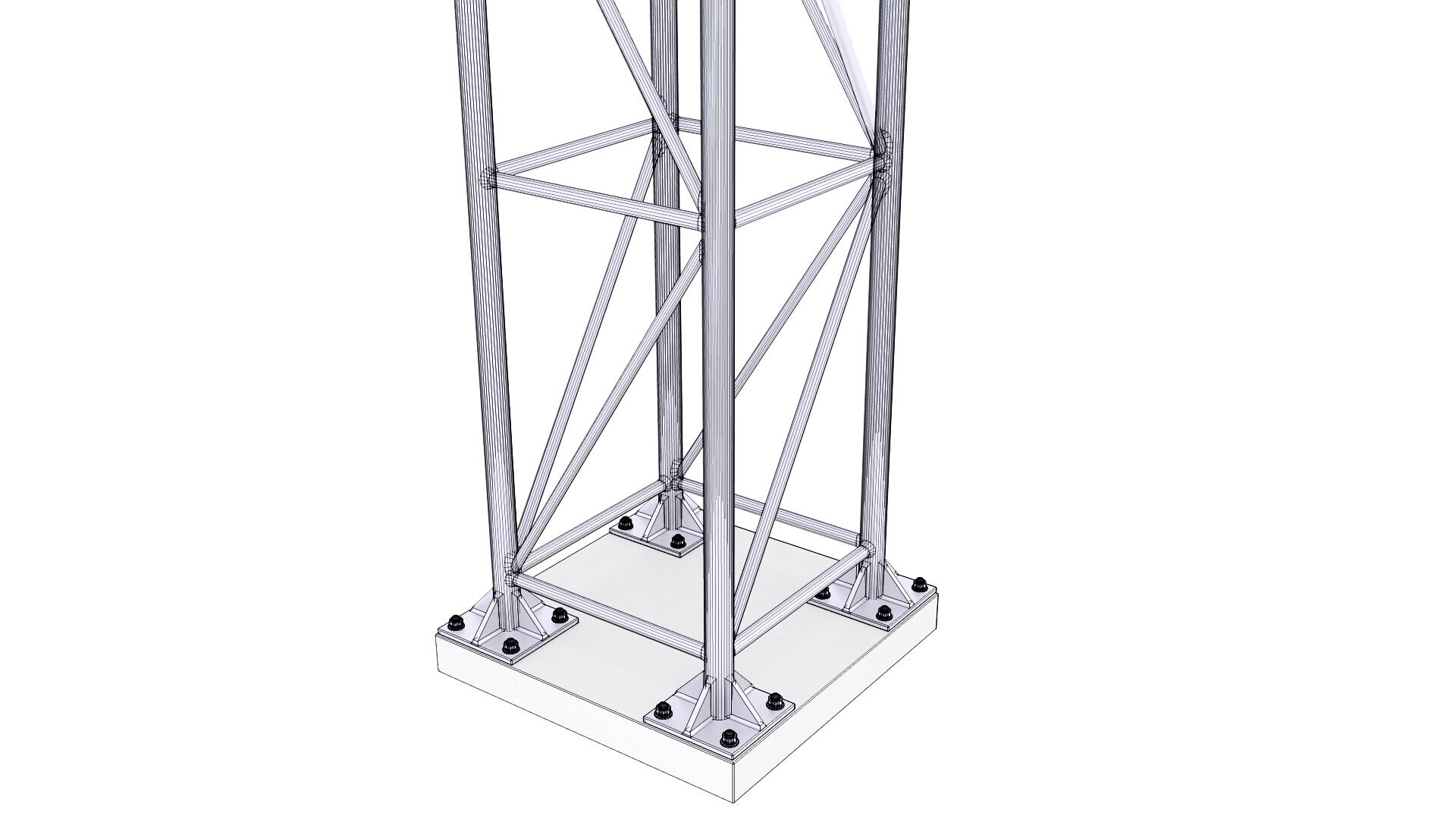 Steel Truss Mast 4 3D Model - TurboSquid 2257212