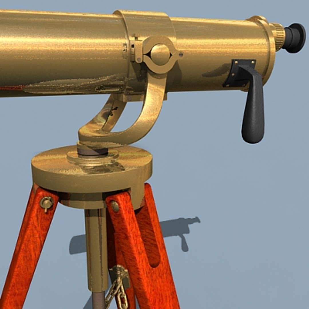 3d Model Telescope Navy