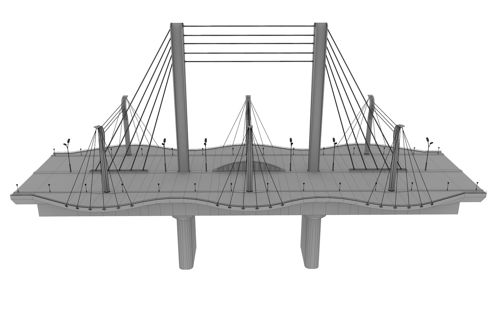 3D Bridge Structure Architecture - TurboSquid 1661028