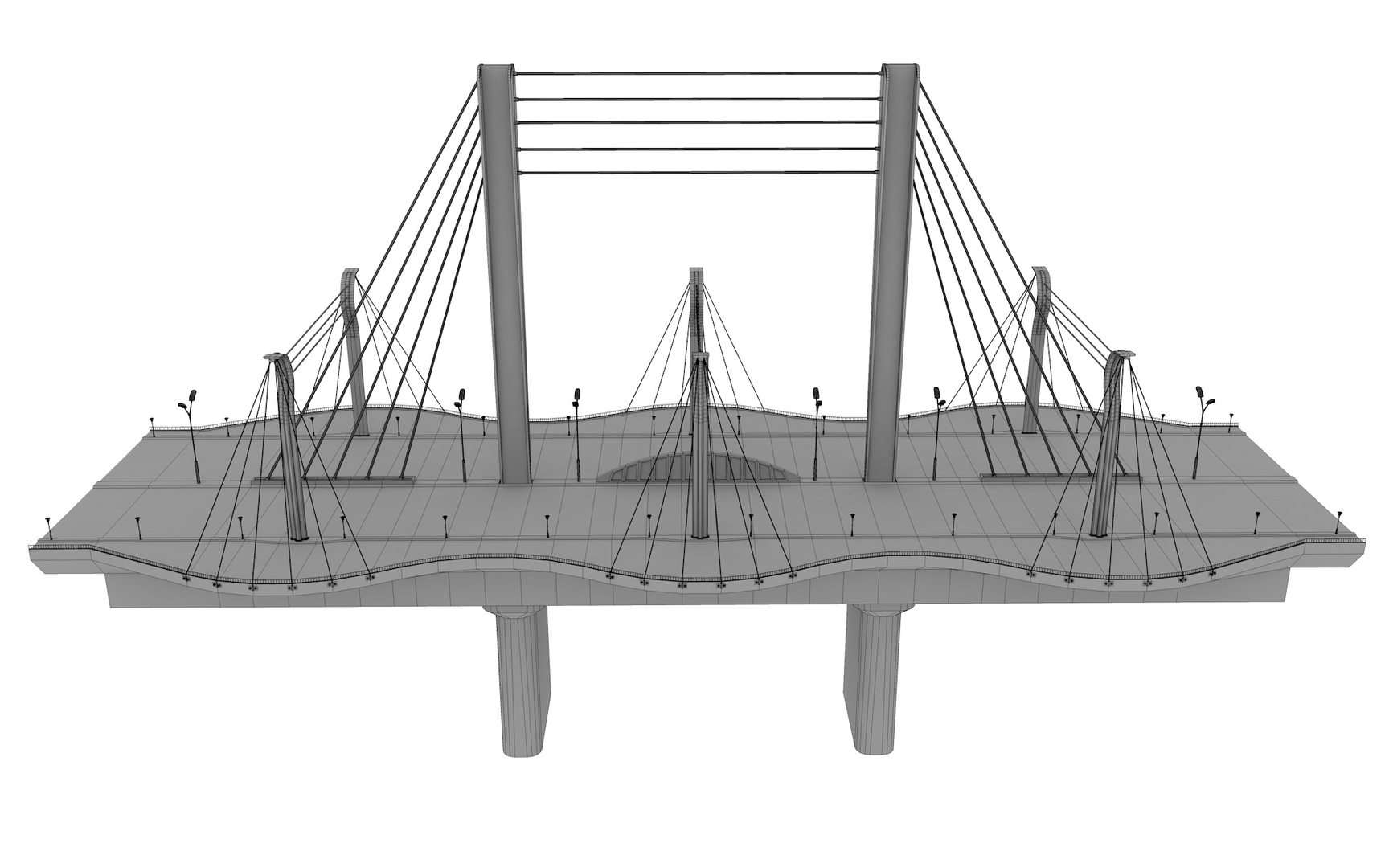 3D bridge structure architecture - TurboSquid 1661028