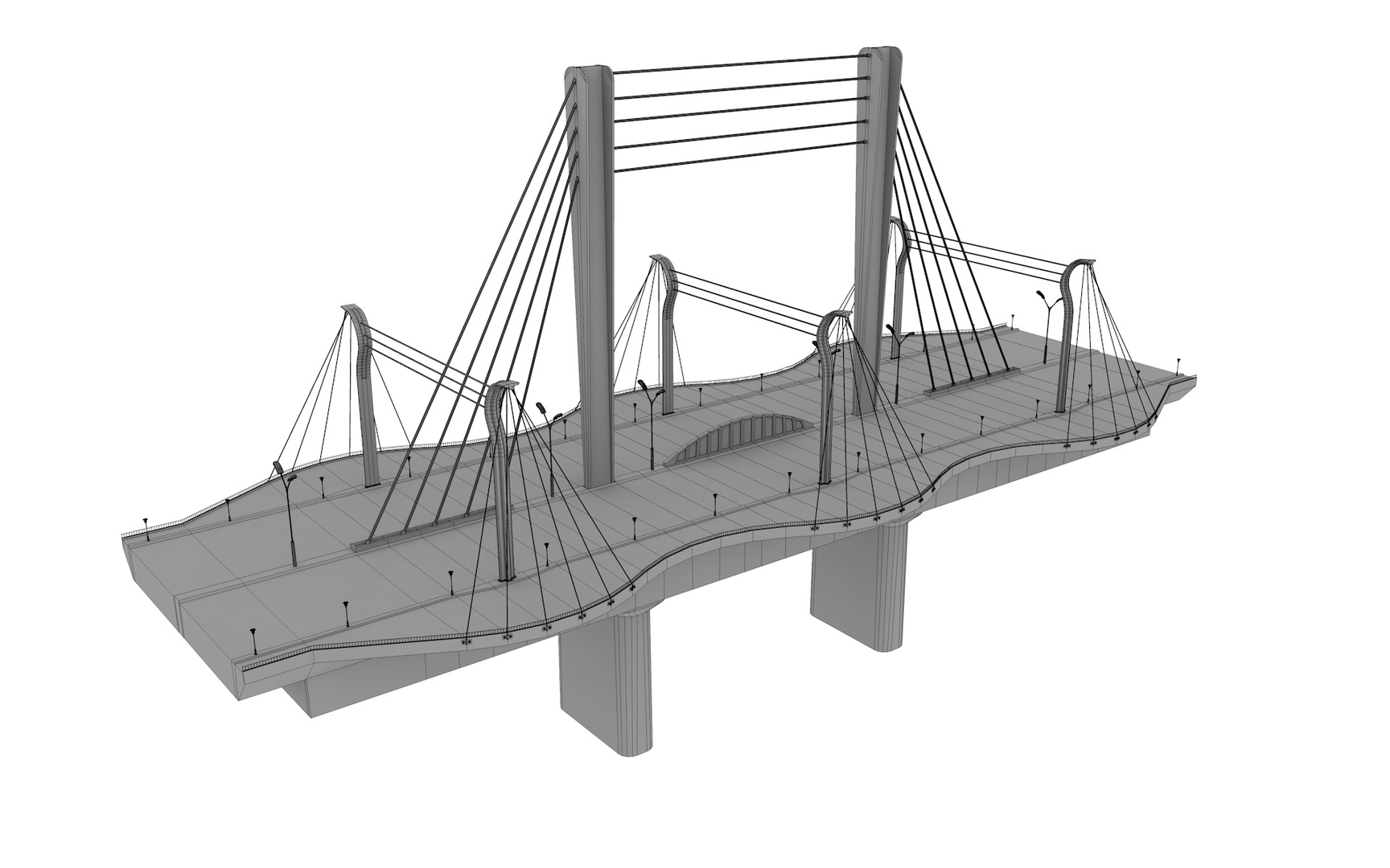 3D bridge structure architecture - TurboSquid 1661028