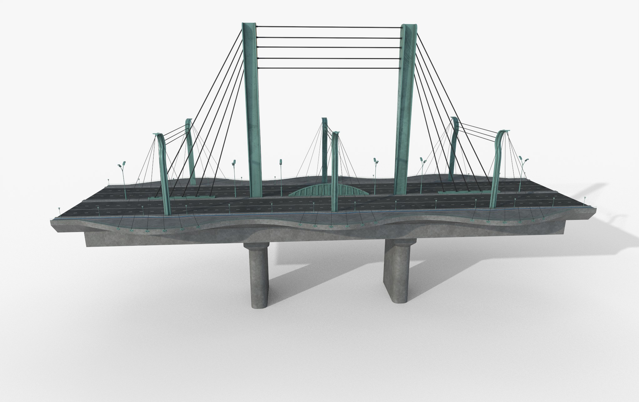 3D bridge structure architecture - TurboSquid 1661028
