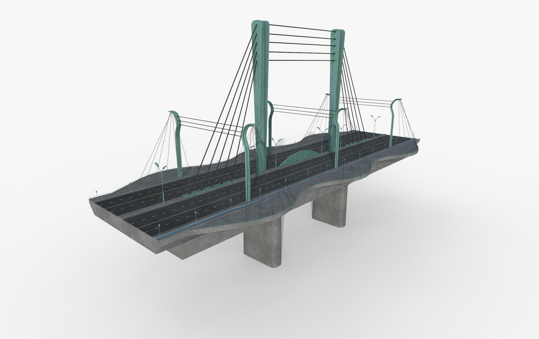 3D bridge structure architecture - TurboSquid 1661028