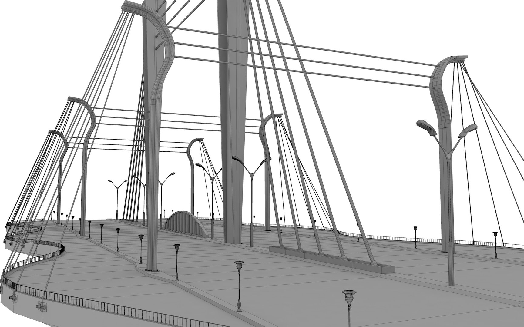 3D Bridge Structure Architecture - TurboSquid 1661028