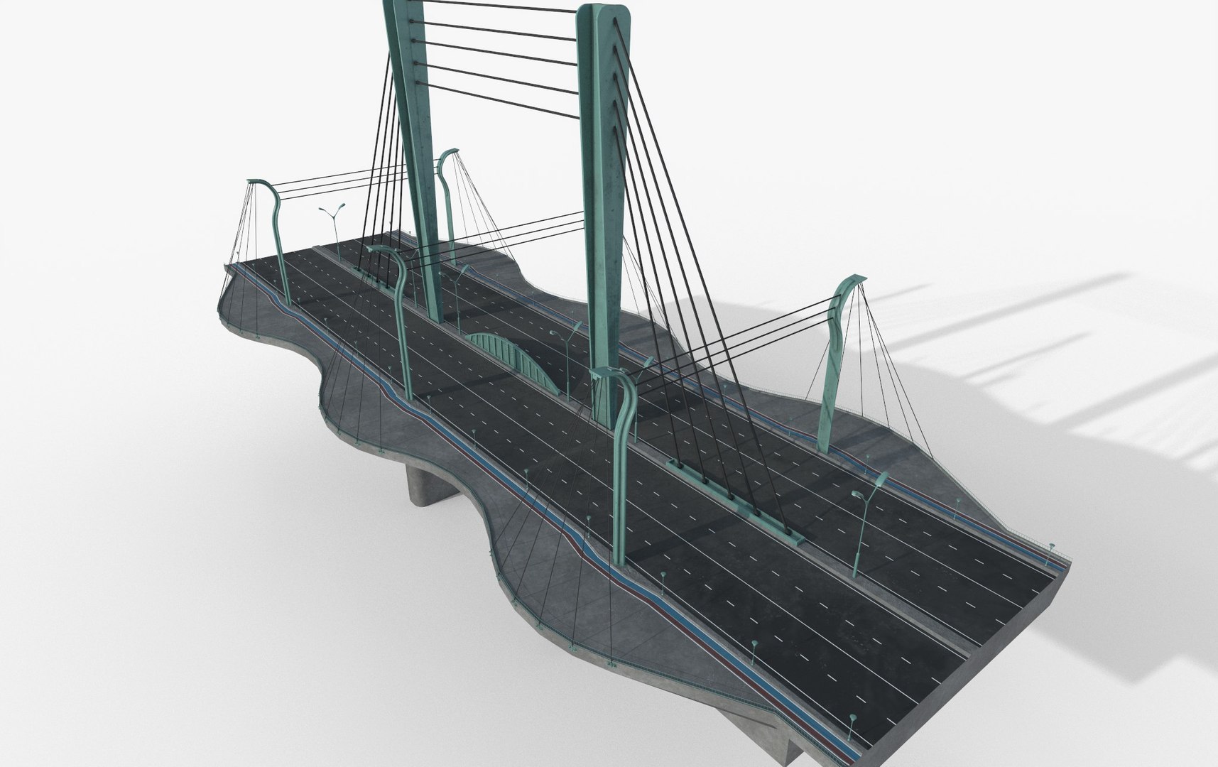 3D Bridge Structure Architecture - TurboSquid 1661028