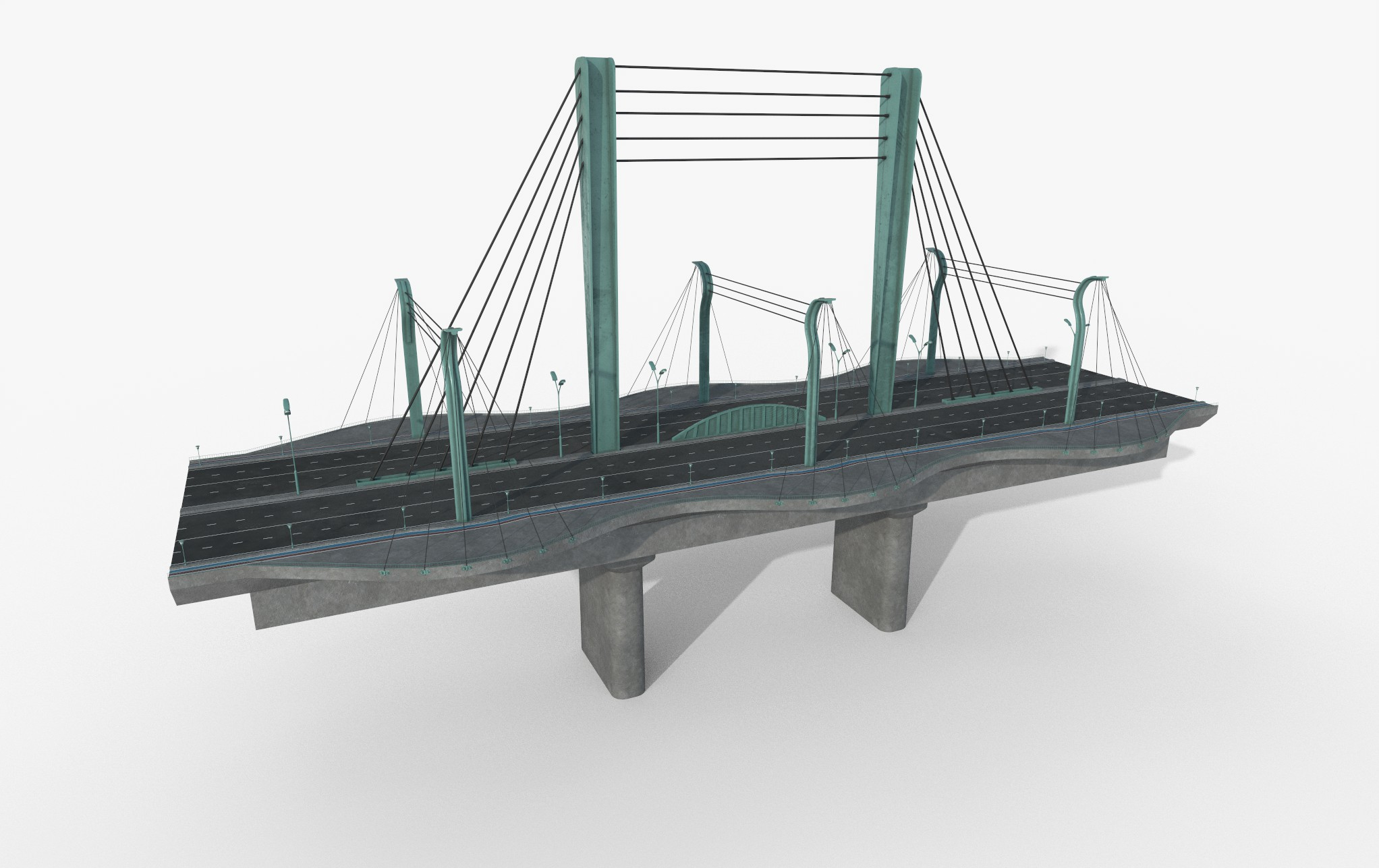 3D bridge structure architecture - TurboSquid 1661028