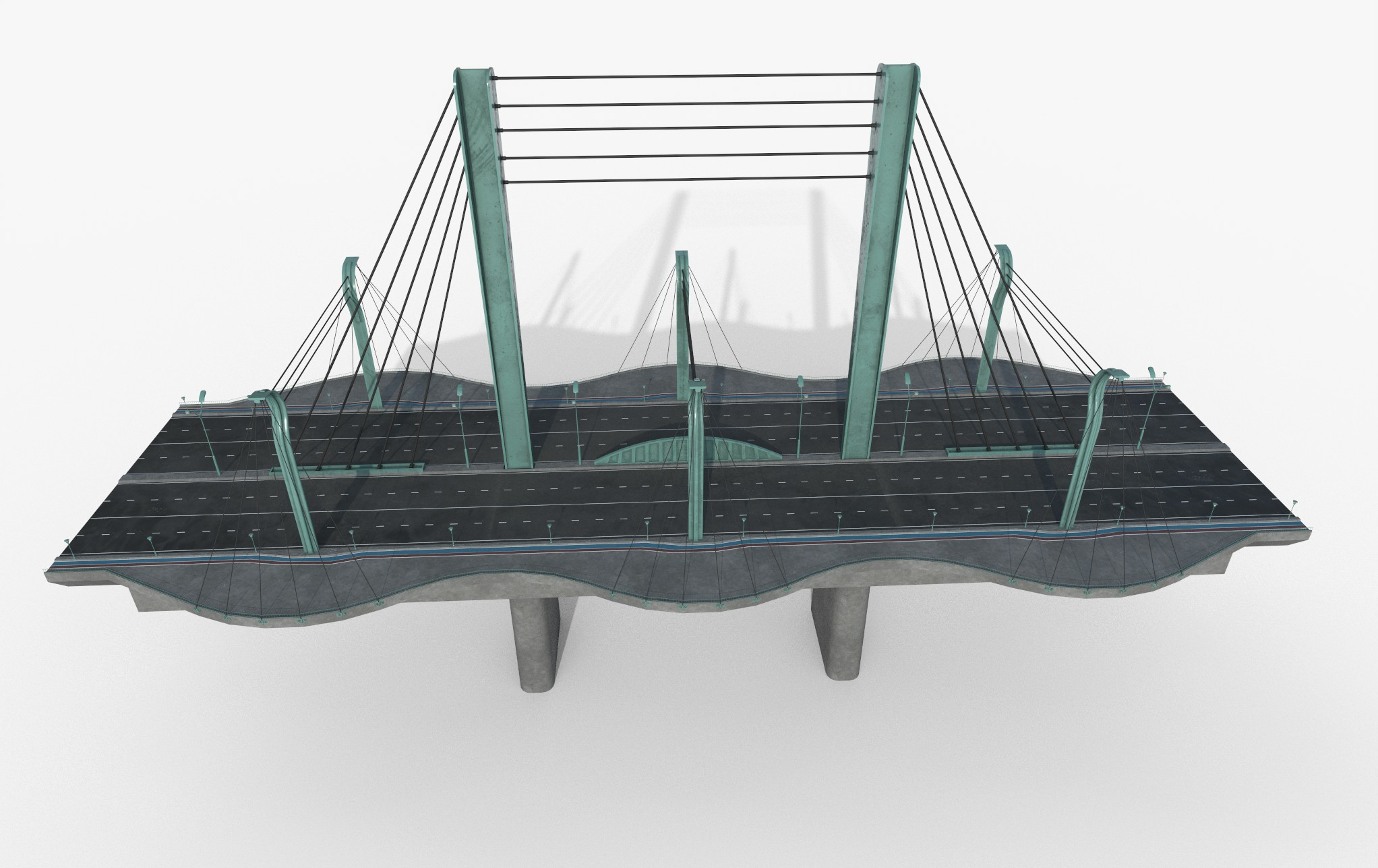 3D bridge structure architecture - TurboSquid 1661028