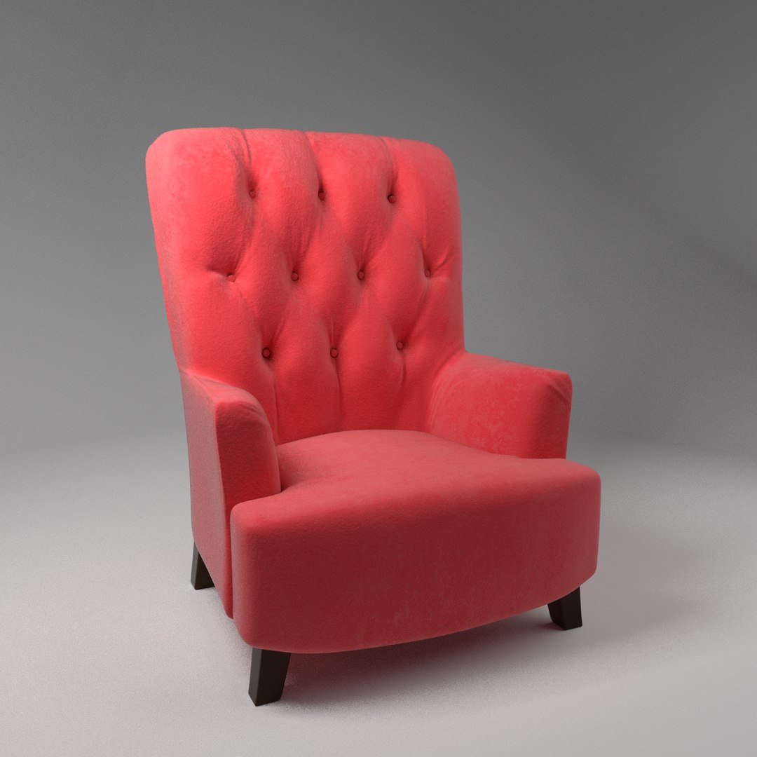 3d model easy chair