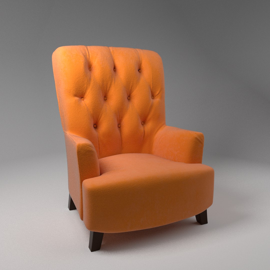 3d model easy chair