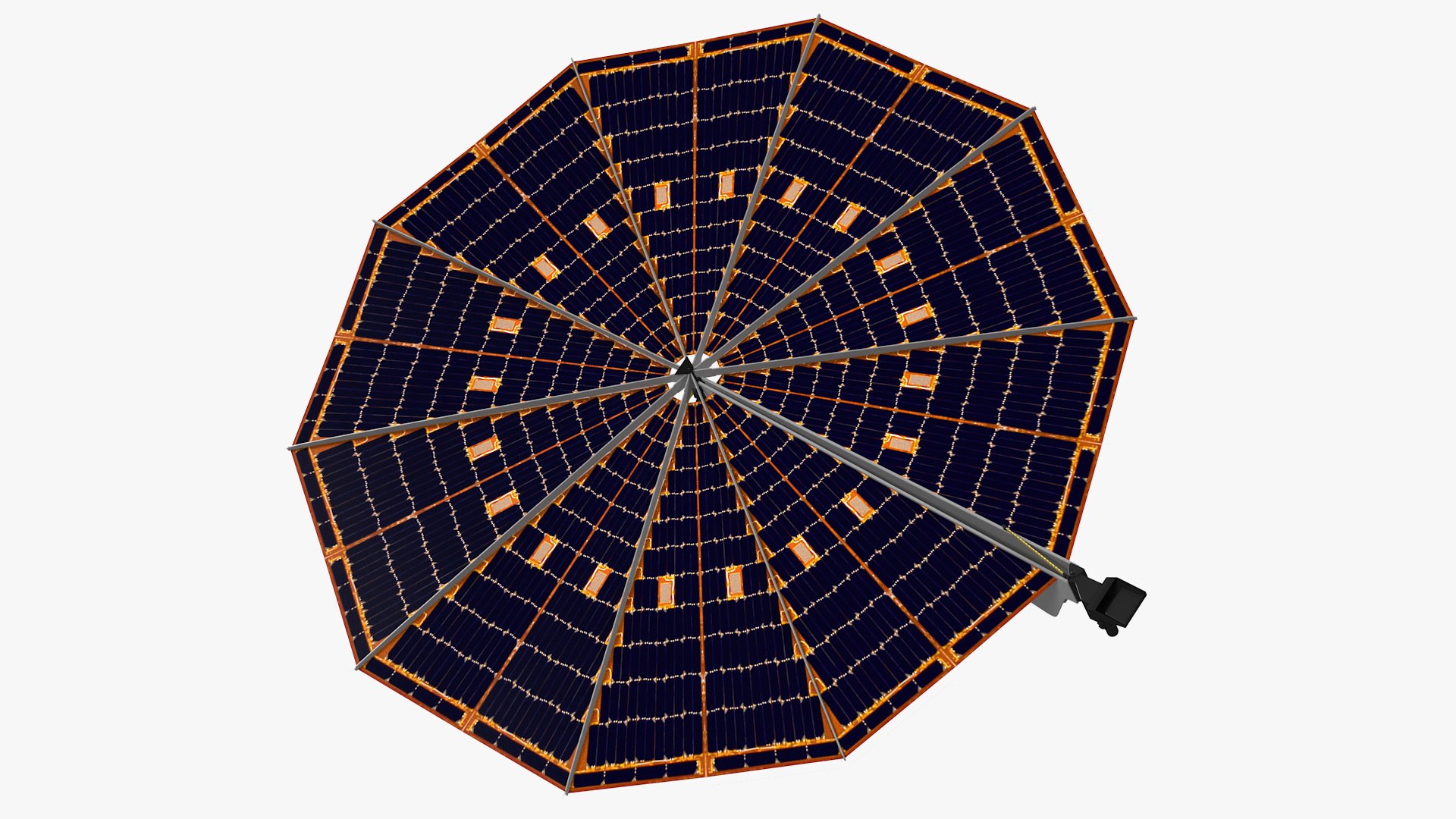 Lander solar array 3D model - TurboSquid 1657913