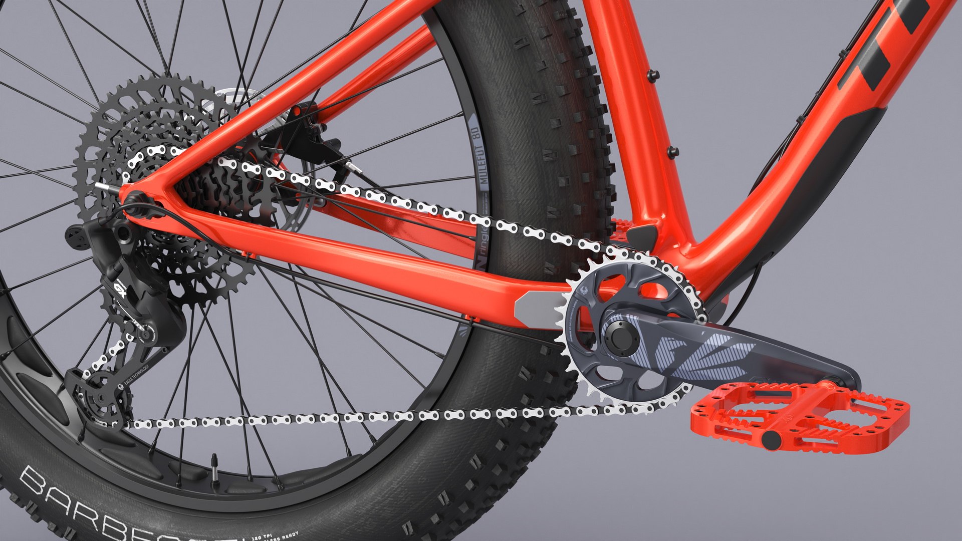 Trek Farley Bike Red 3D Model - TurboSquid 2277601