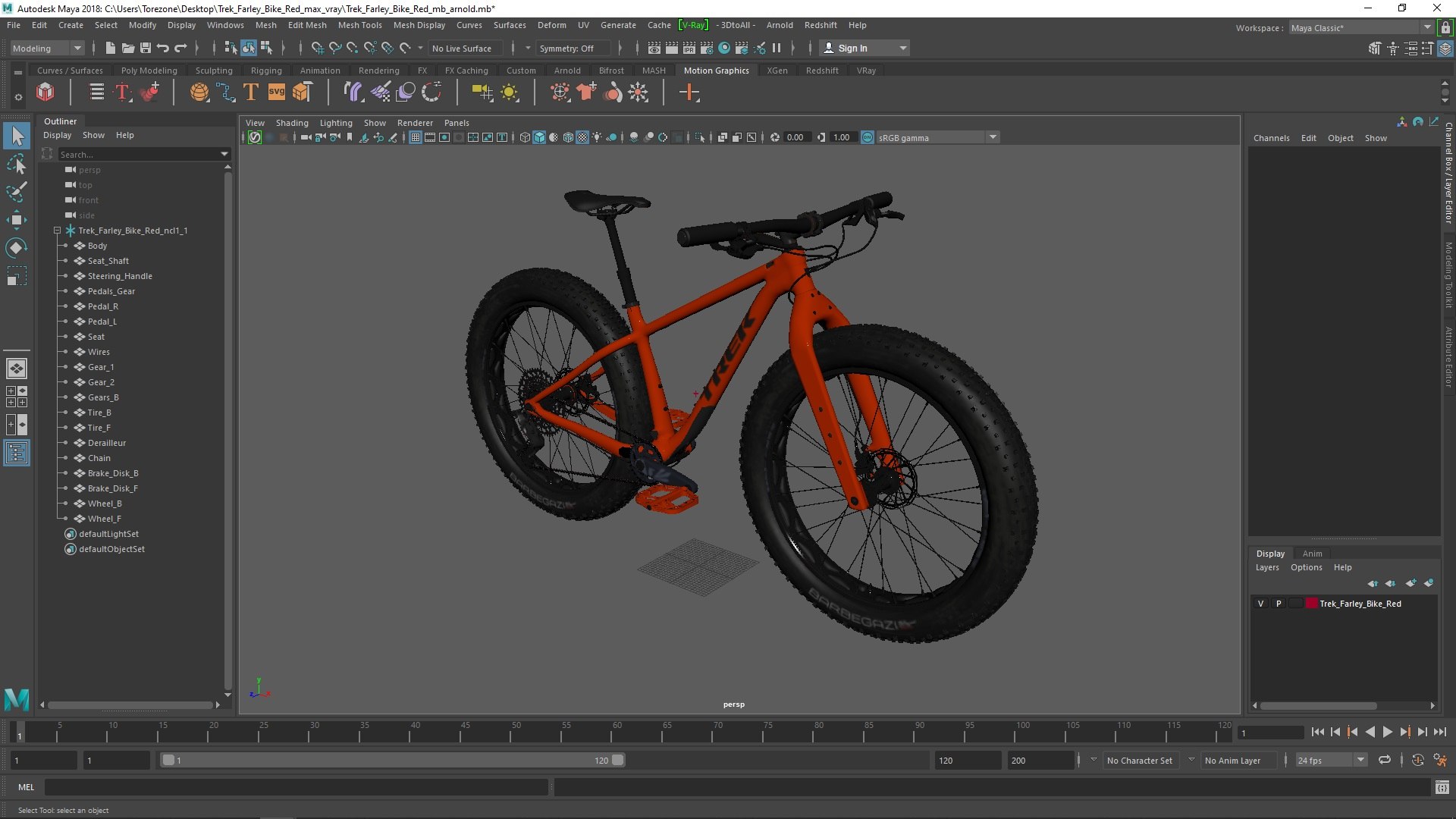 Trek Farley Bike Red 3D Model - TurboSquid 2277601