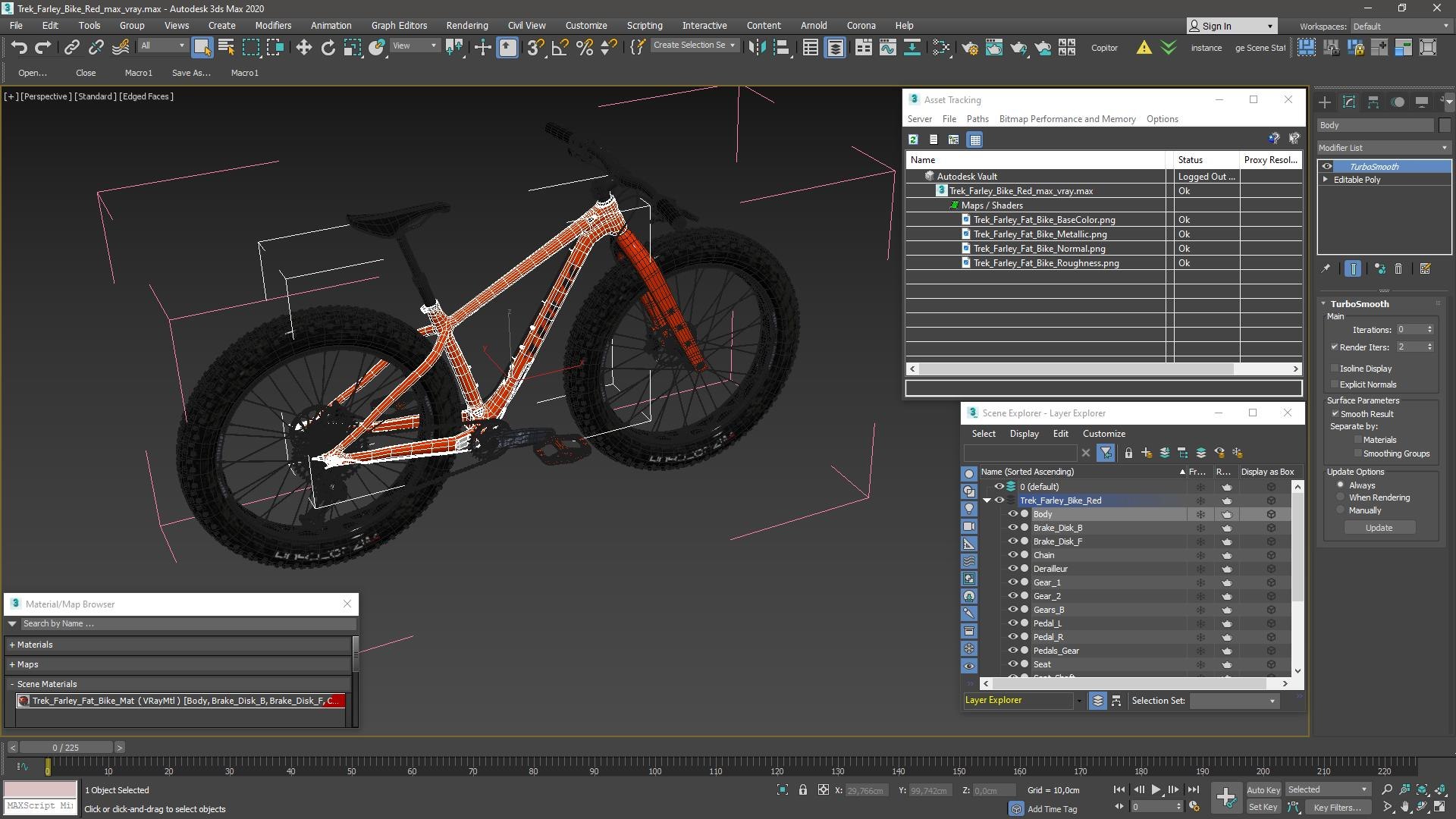 Trek Farley Bike Red 3D Model - TurboSquid 2277601