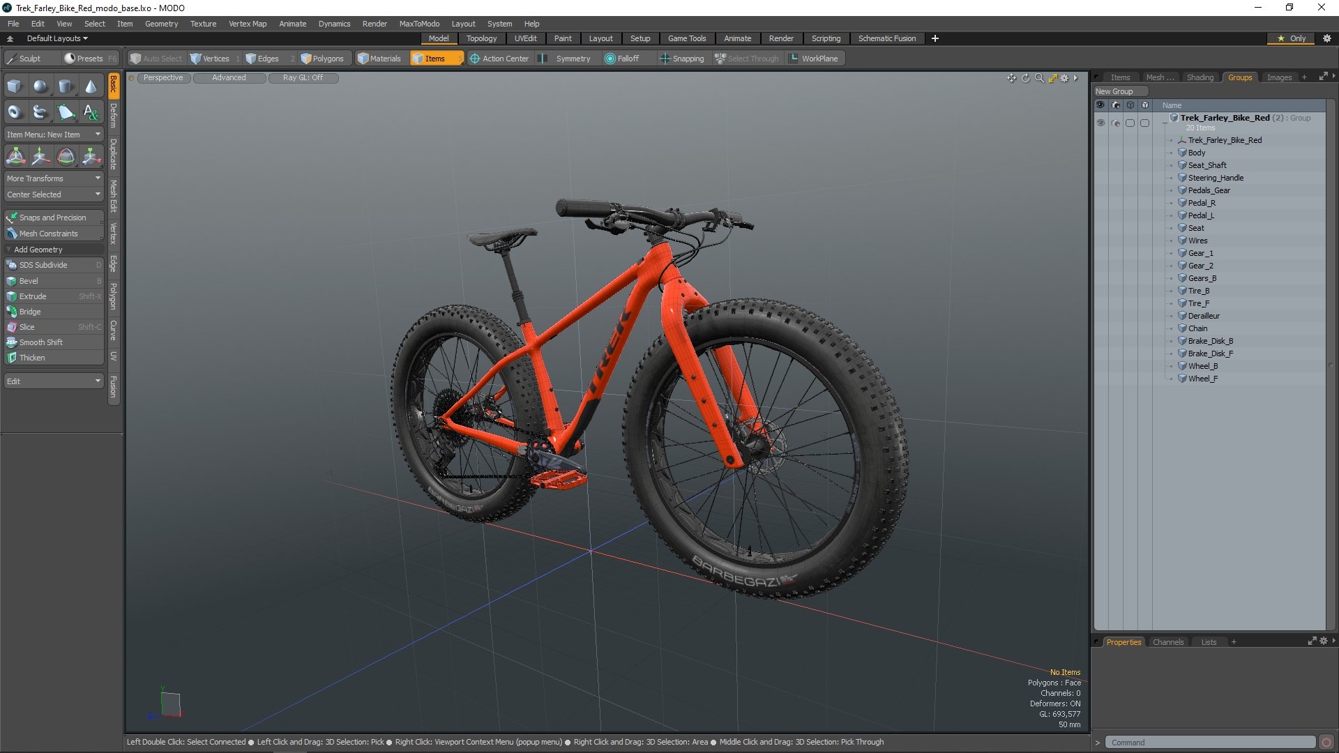 Trek Farley Bike Red 3D Model - TurboSquid 2277601