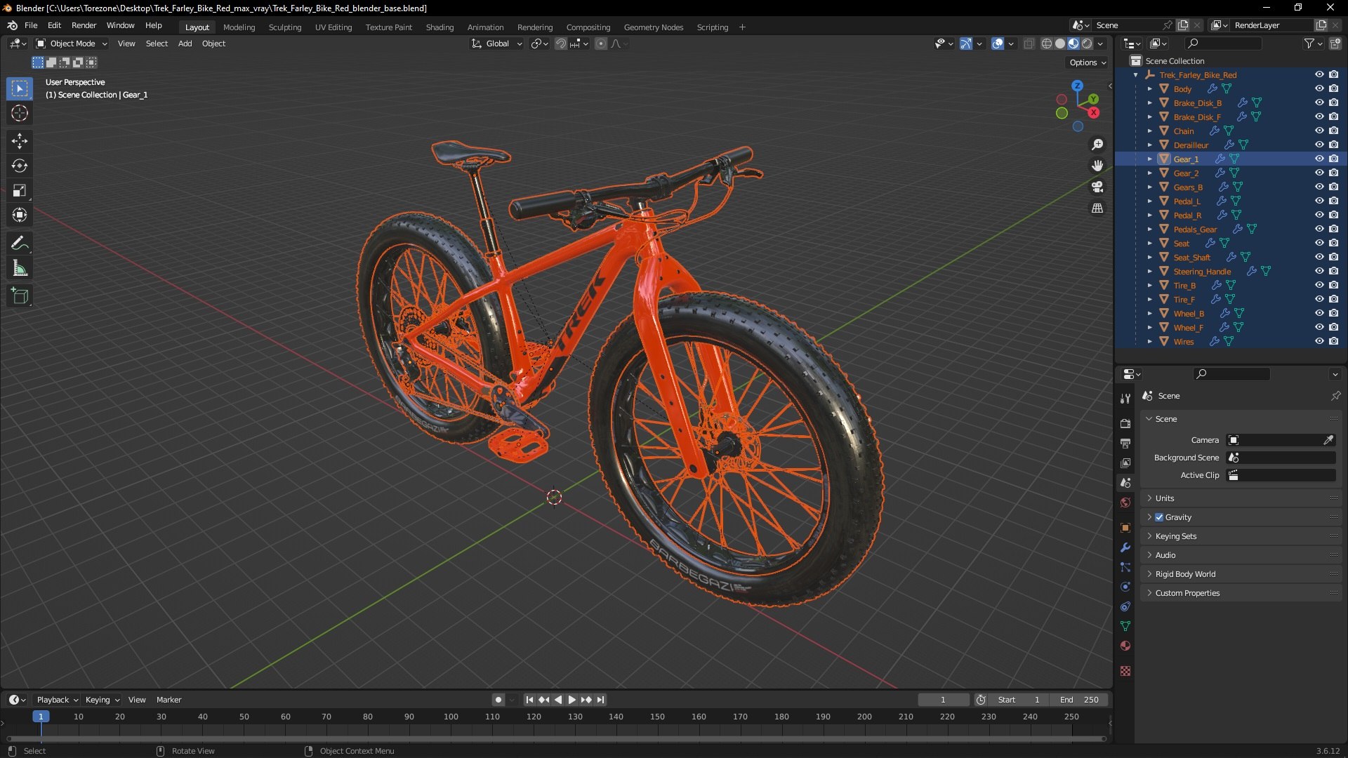 Trek Farley Bike Red 3D Model - TurboSquid 2277601