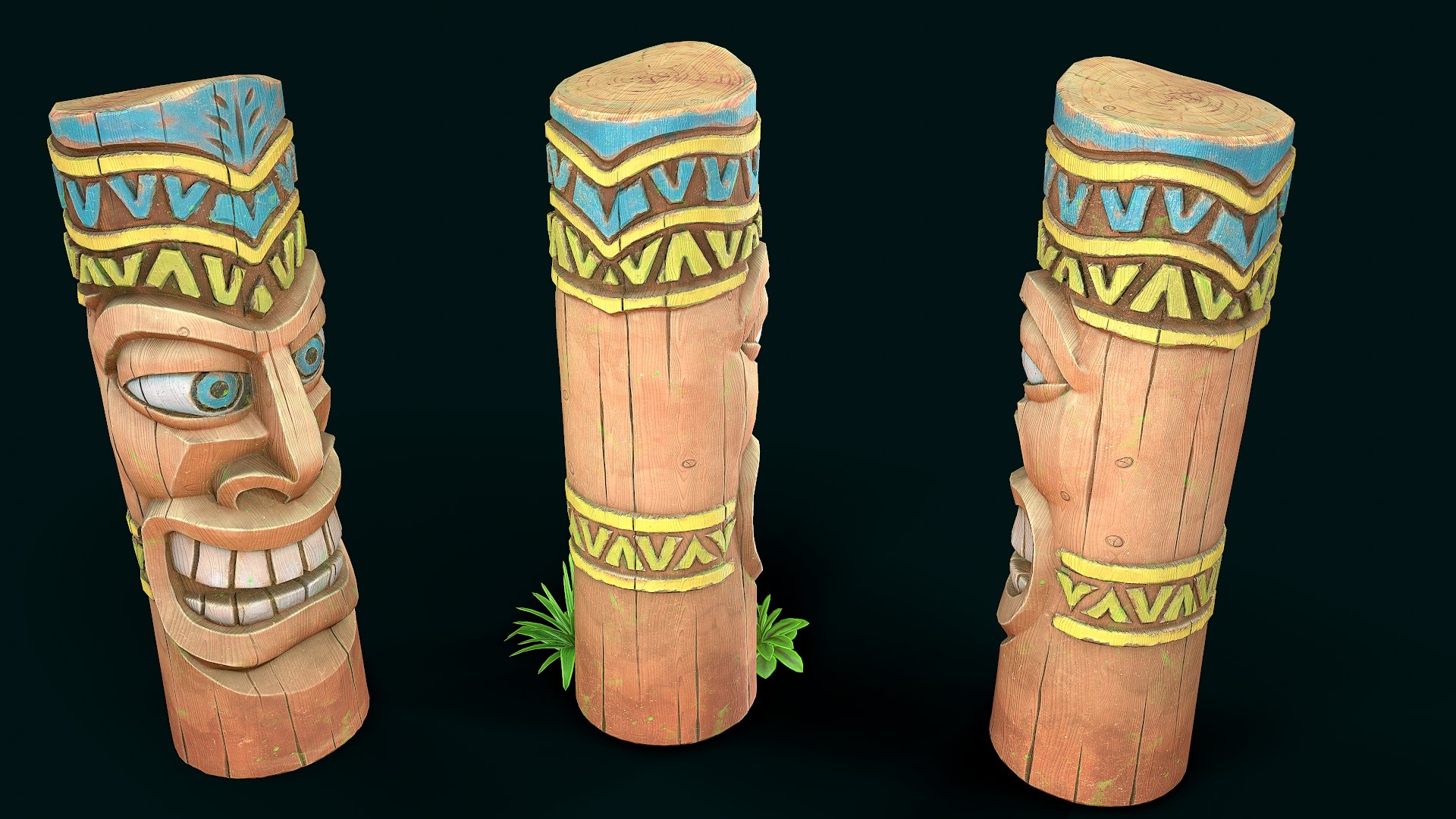 3D Stylized Wood Totem 2 - TurboSquid 2160036