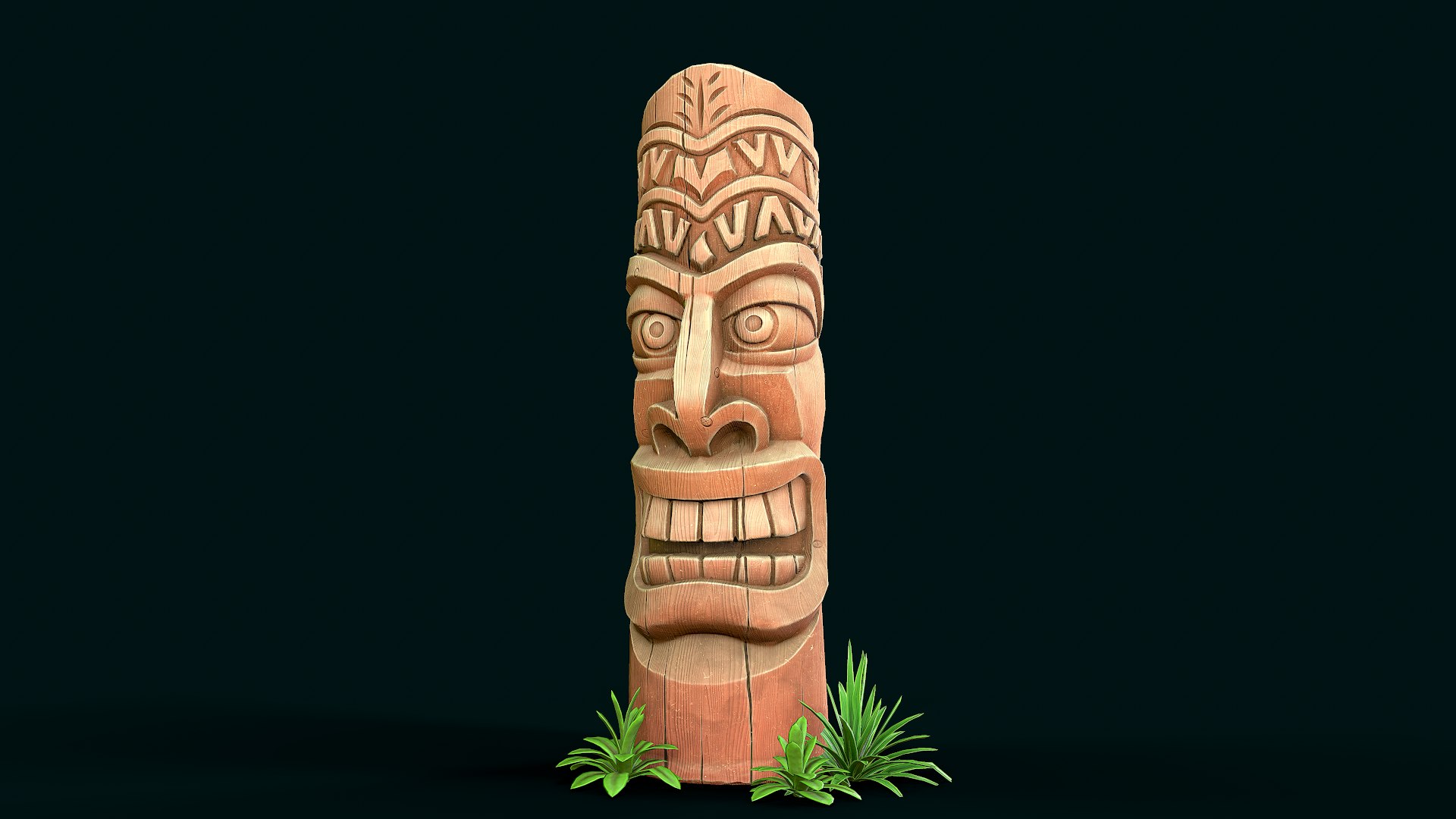 3D Stylized Wood Totem 2 - TurboSquid 2160036
