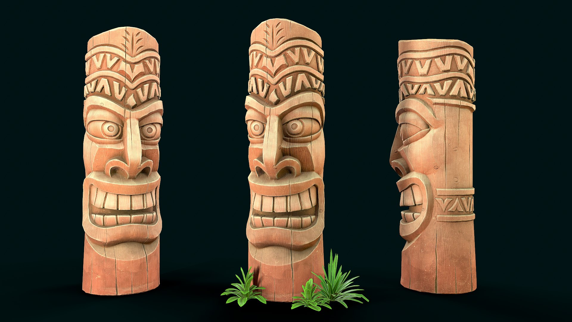 3D Stylized Wood Totem 2 - TurboSquid 2160036