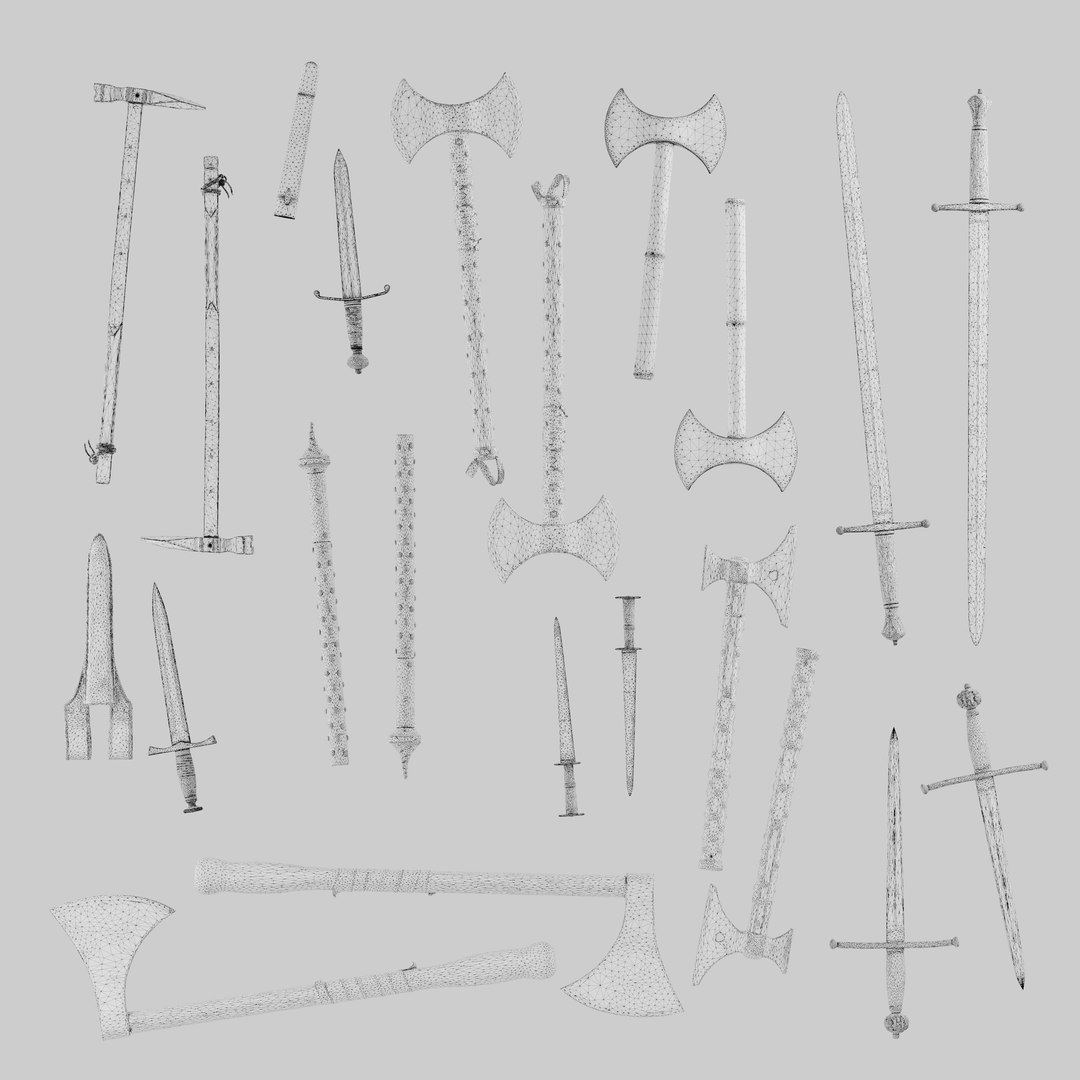 3D Medieval Weapons Pack Model - TurboSquid 2107223