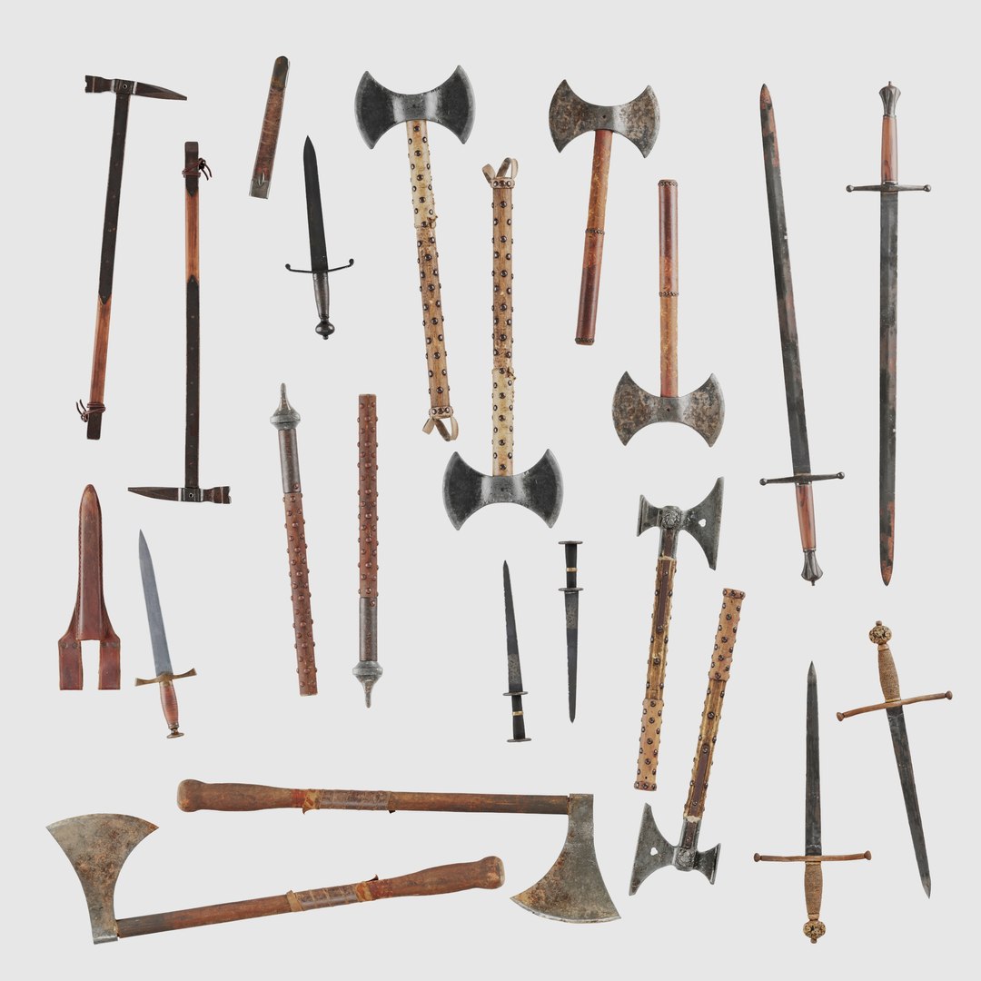 3D Medieval Weapons Pack Model - TurboSquid 2107223