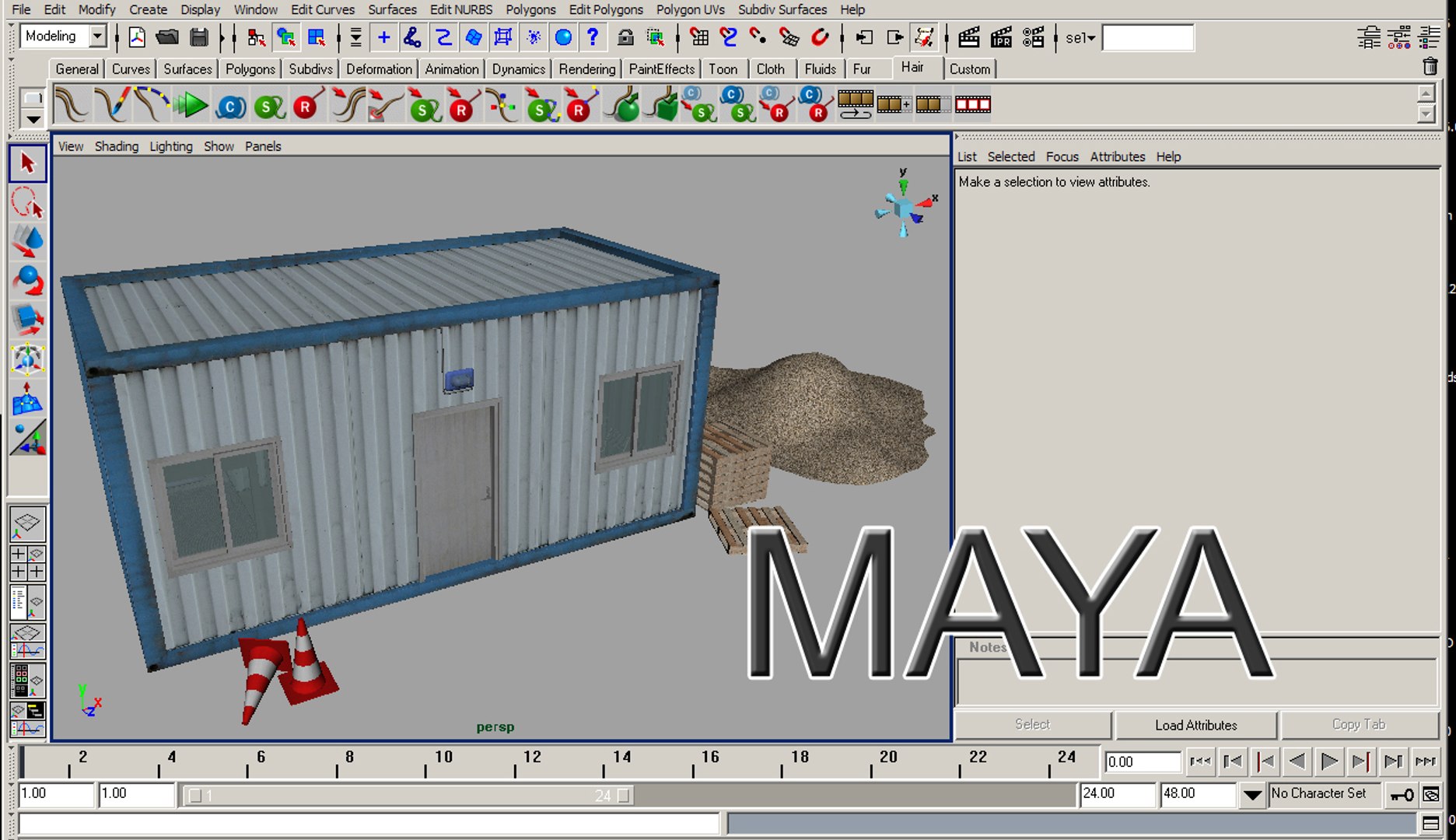 Construction Office Container 3d Model