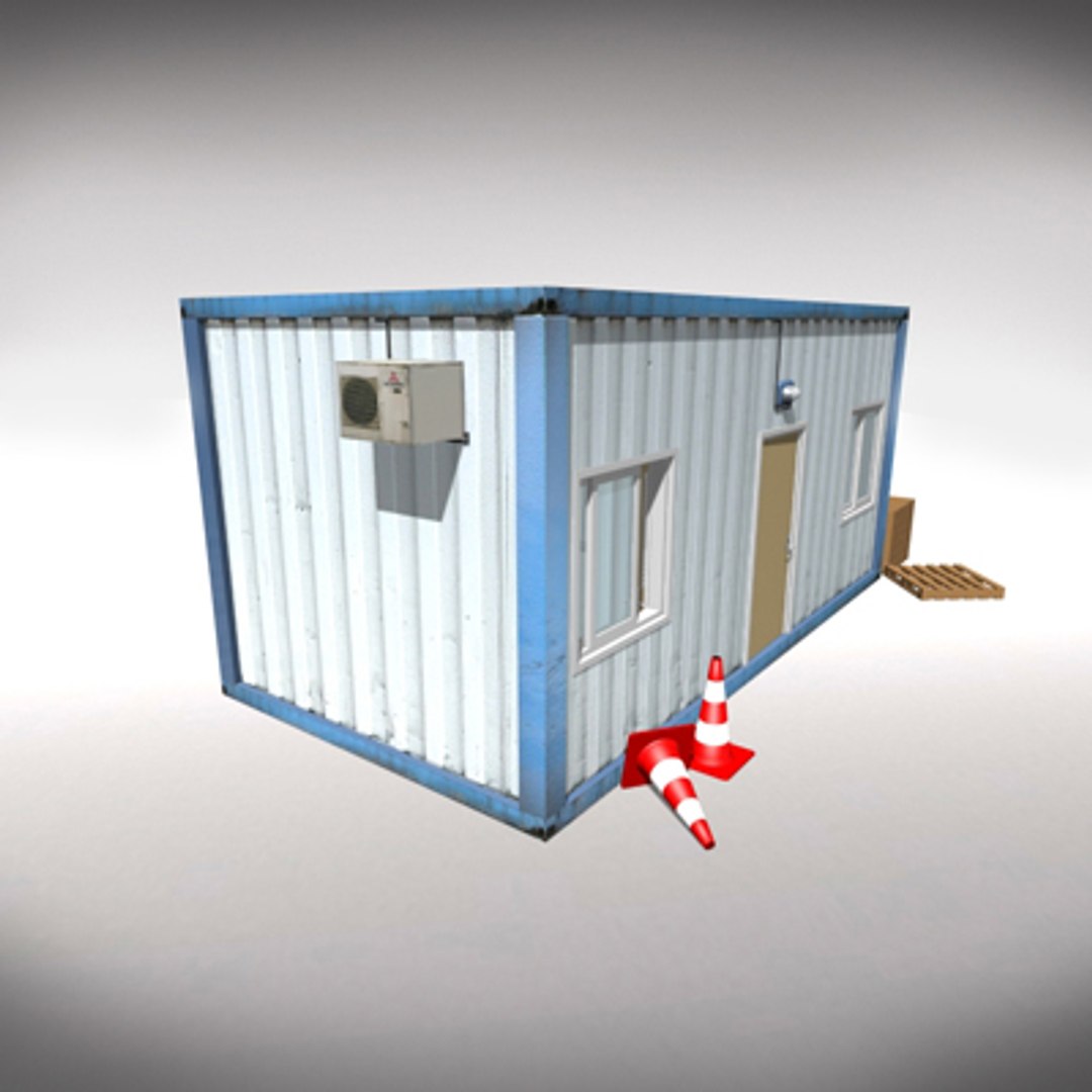 Construction Office Container 3d Model