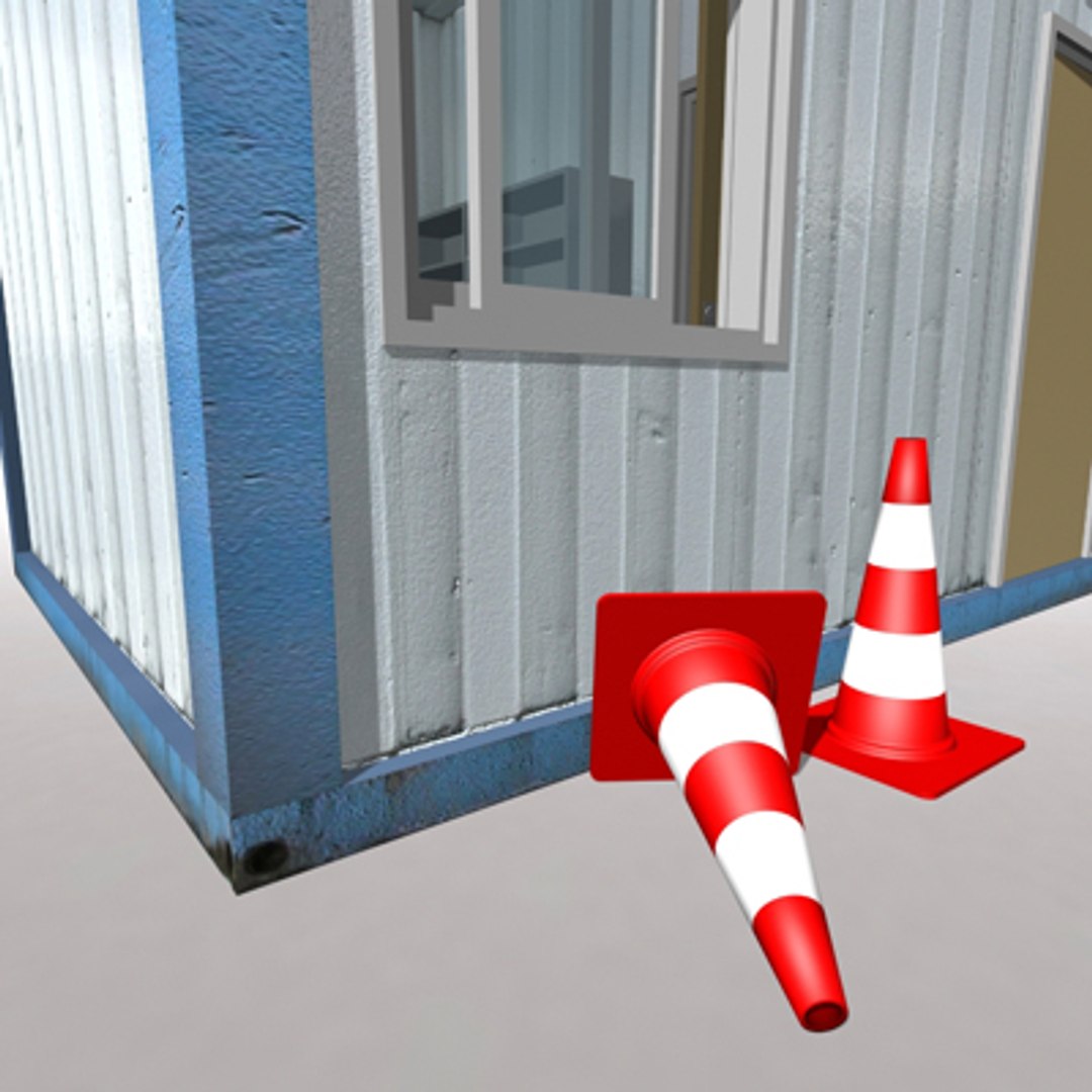 Construction Office Container 3d Model