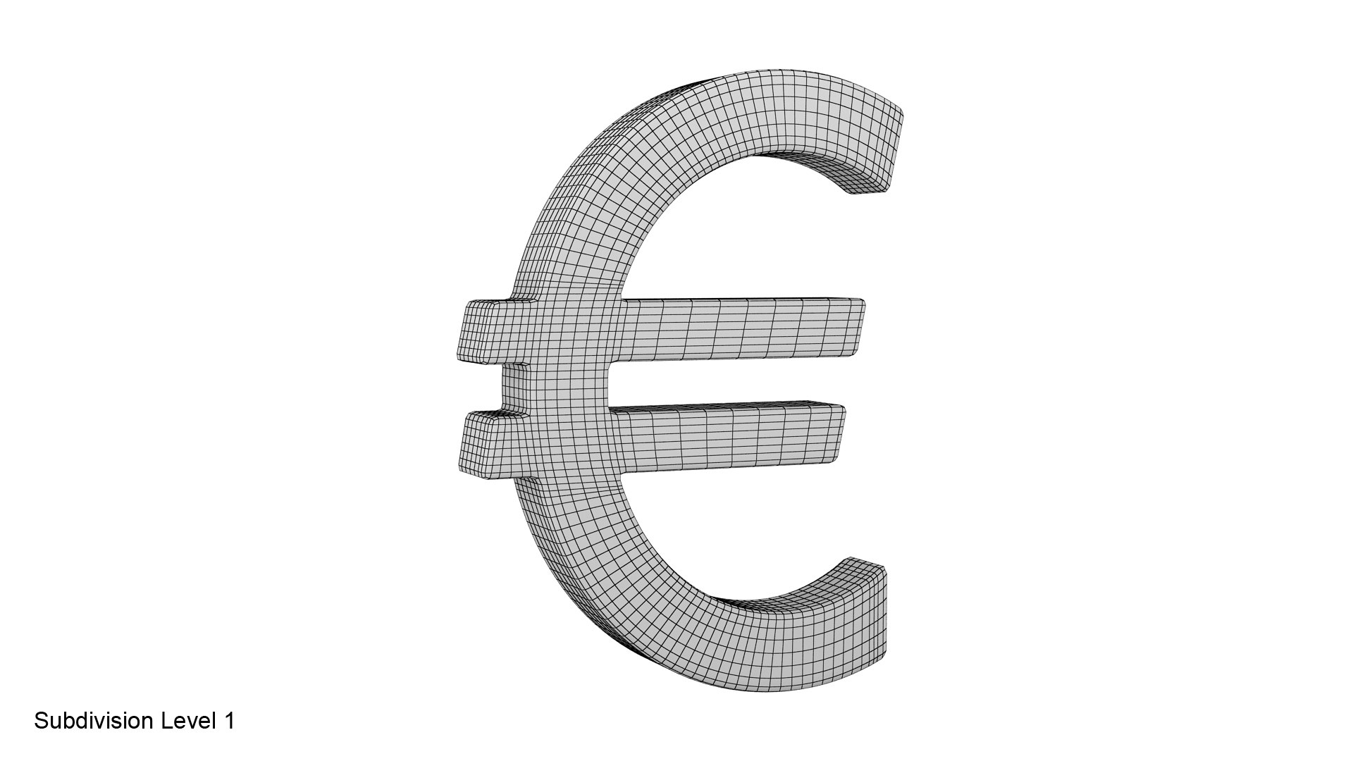 3D symbol euro model - TurboSquid 1647762