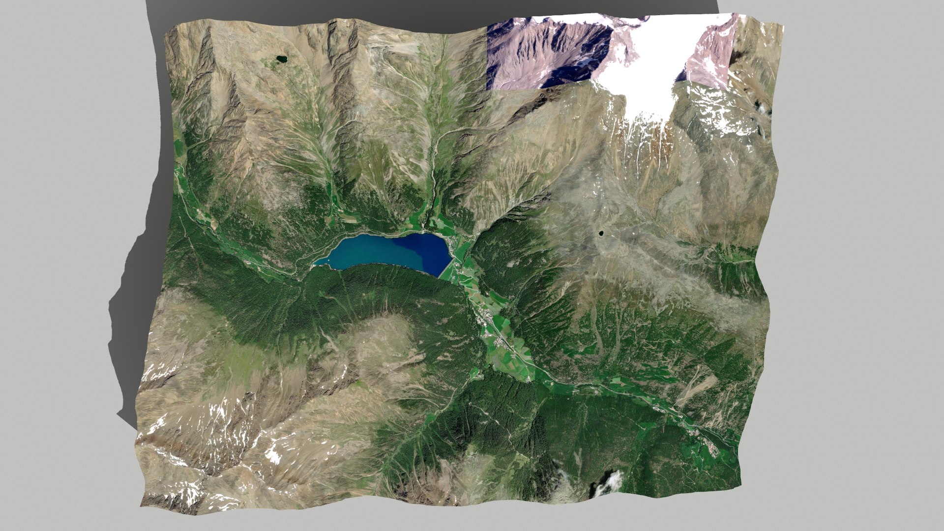 3D Mountain Landscape Lake Vernago Tyrol Italy - TurboSquid 2053339