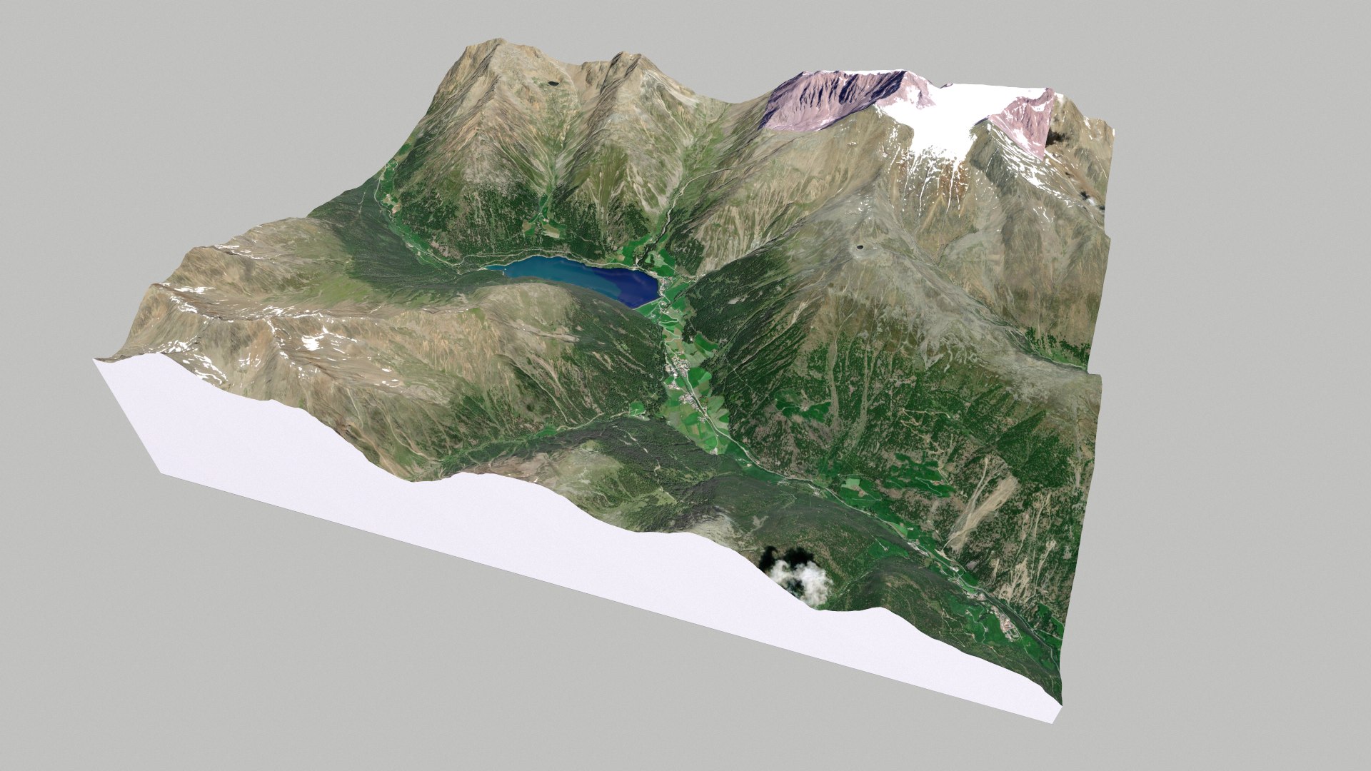 3D Mountain Landscape Lake Vernago Tyrol Italy - TurboSquid 2053339