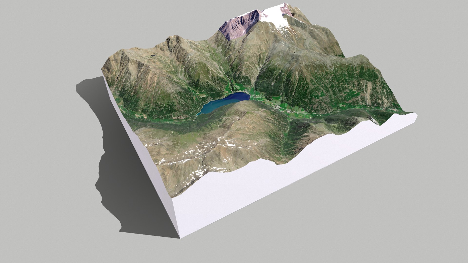 3D Mountain Landscape Lake Vernago Tyrol Italy - TurboSquid 2053339
