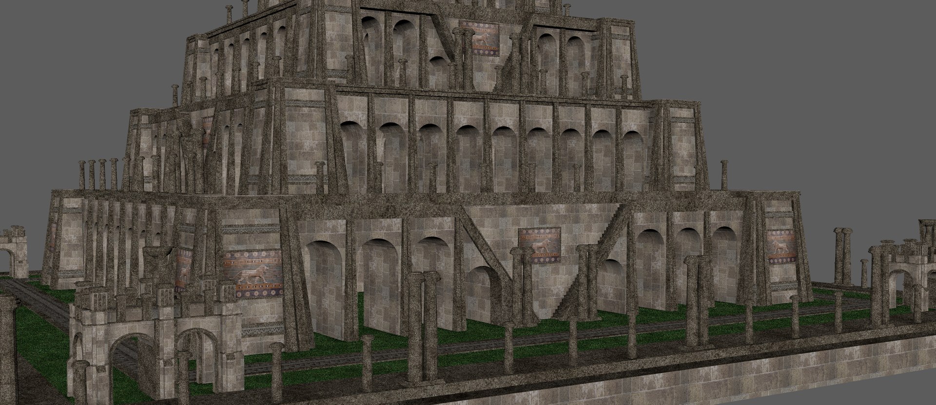 3D Babylon Building V1 - TurboSquid 2200351