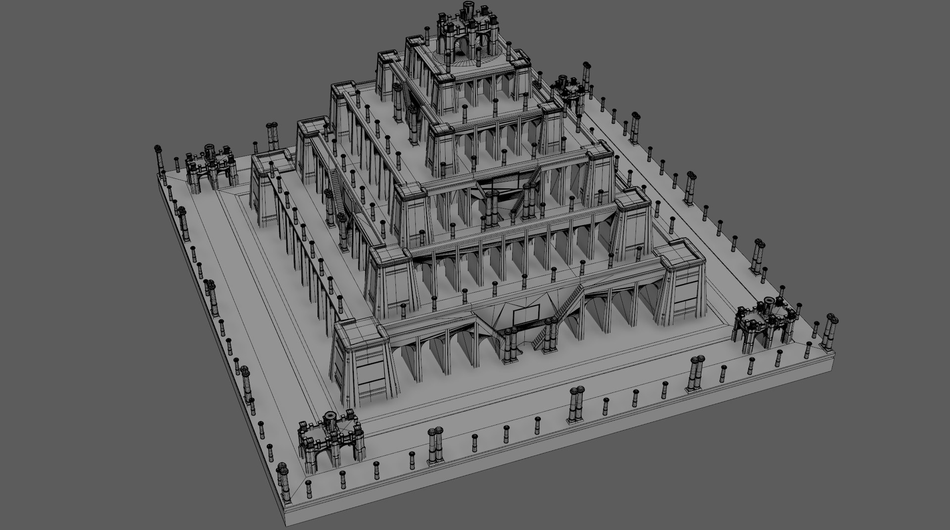 3D Babylon Building V1 - TurboSquid 2200351