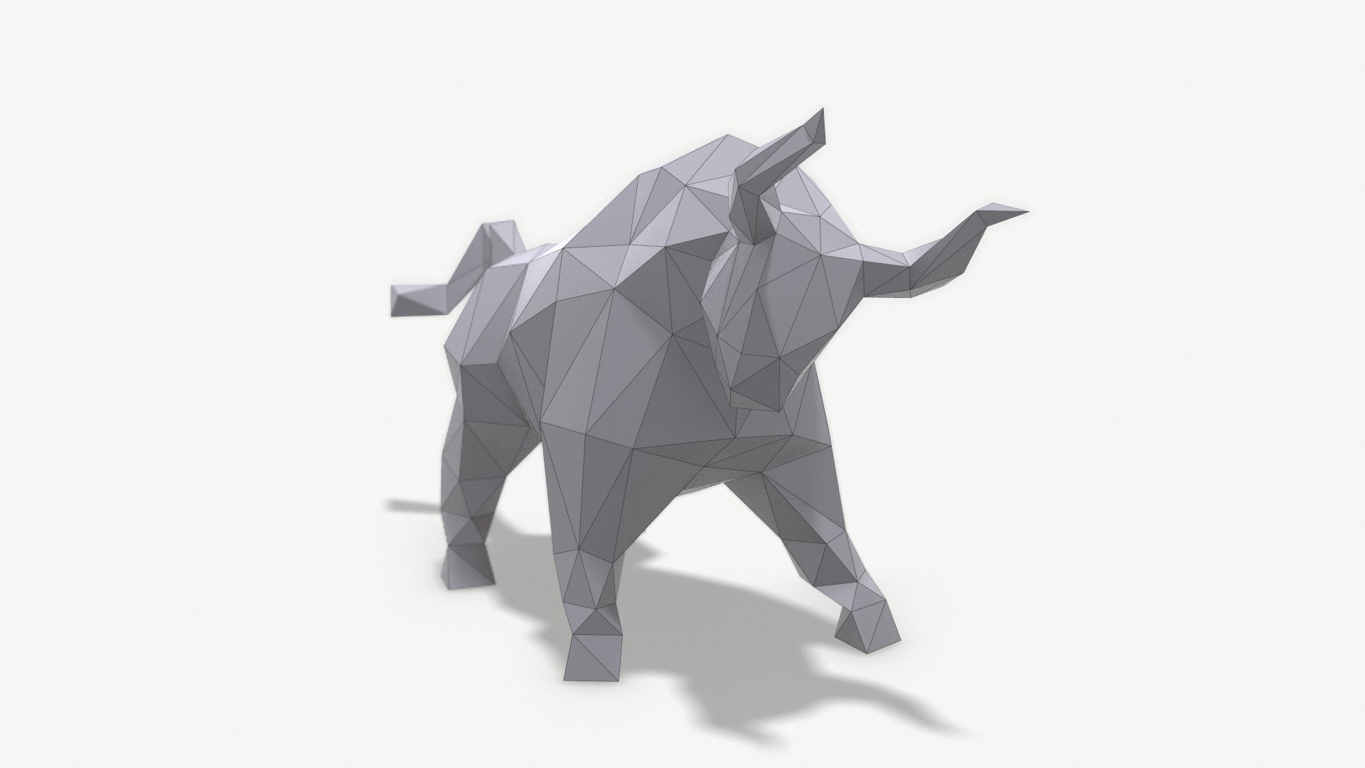 Papercraft Bull Paper 3d Model Turbosquid 1671059