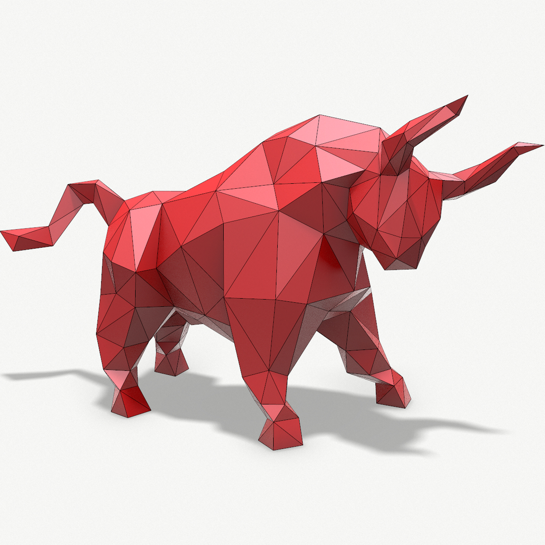 Papercraft Bull Paper 3d Model Turbosquid 1671059