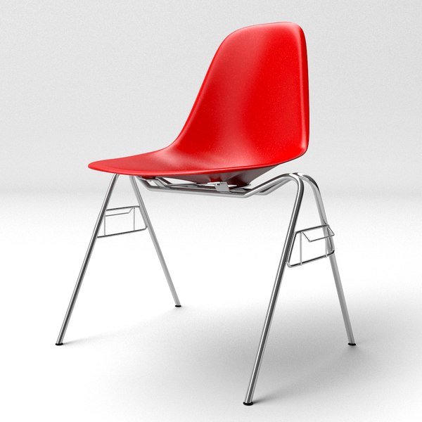 3d model of eames molded plastic chair