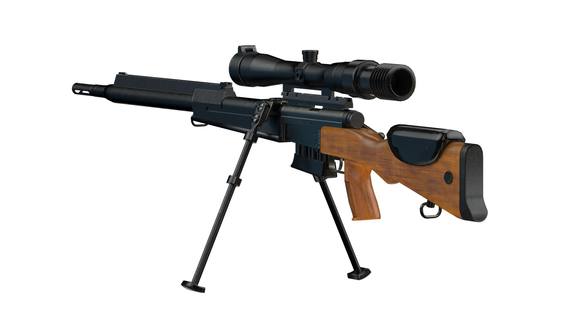 3D FR F2 Sniper Rifle Low Poly PBR Realistic Model - TurboSquid 1929234