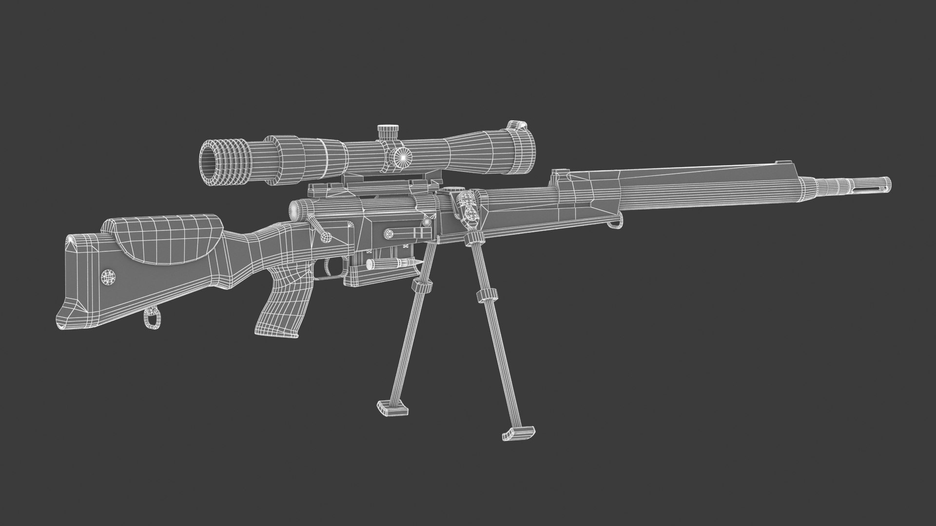 3D FR F2 sniper Rifle Low Poly PBR Realistic model - TurboSquid 1929234