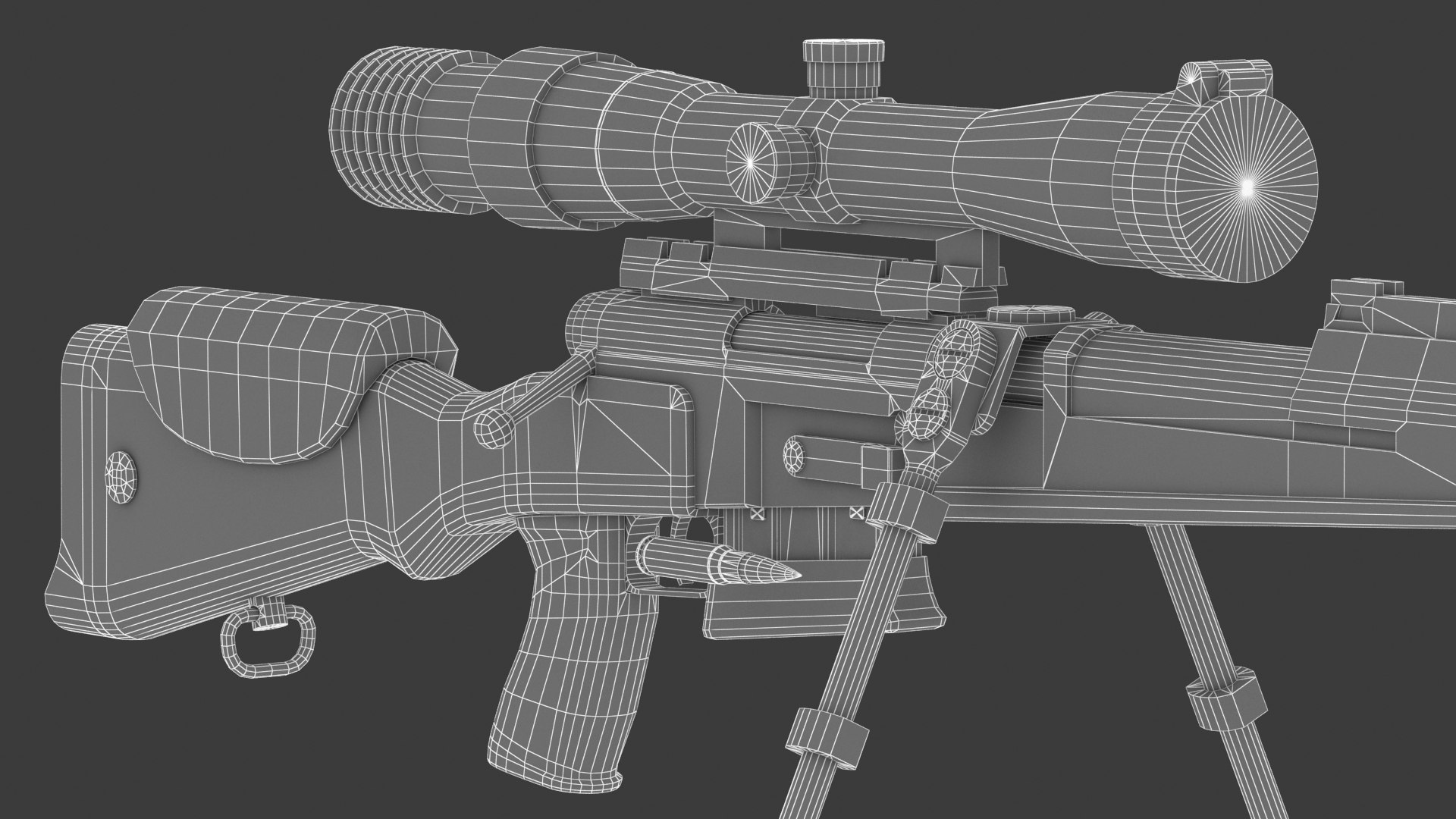 3D FR F2 sniper Rifle Low Poly PBR Realistic model - TurboSquid 1929234