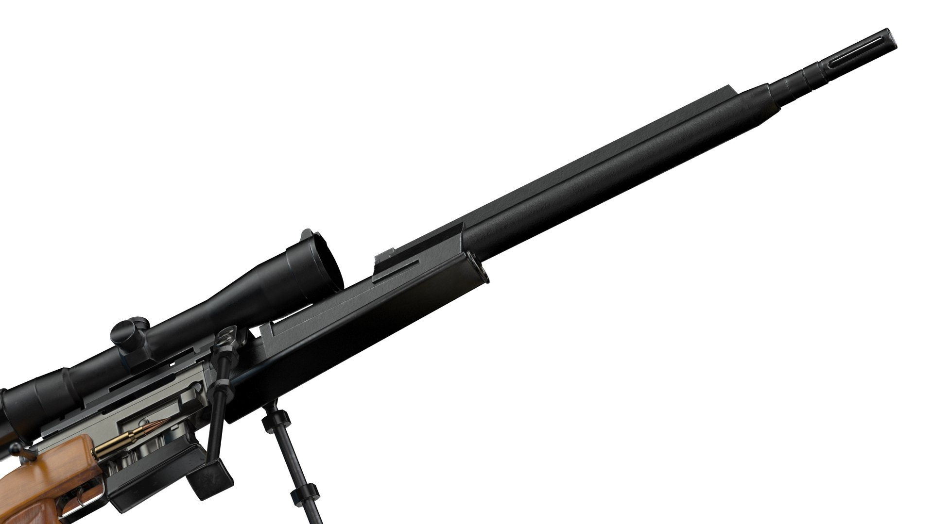 3D FR F2 Sniper Rifle Low Poly PBR Realistic Model - TurboSquid 1929234