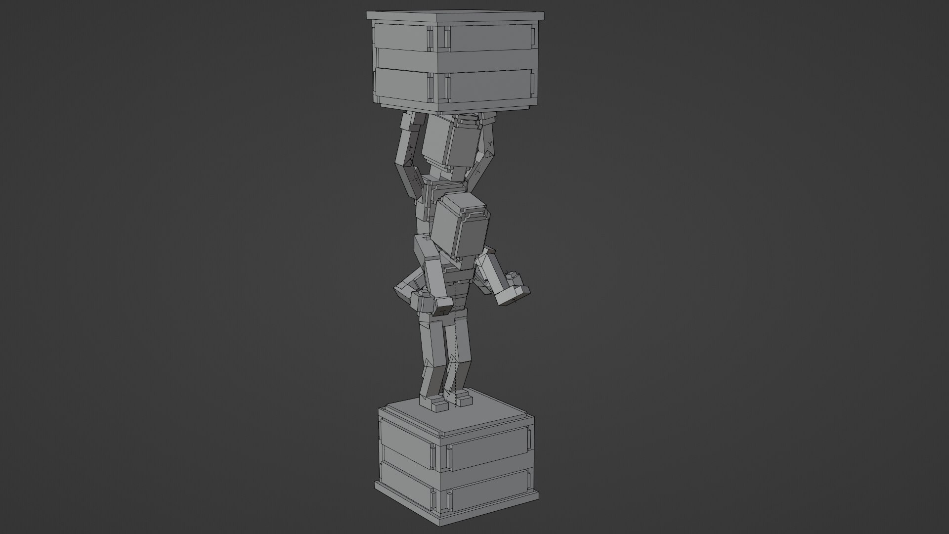 3D Low Poly - Voxel - Alien Column - TurboSquid 2125835