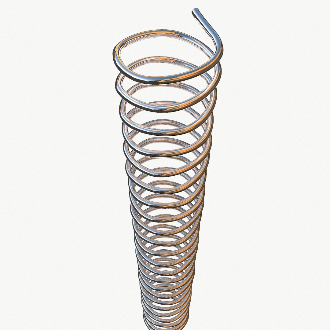 Metal spiral spring 3D model - TurboSquid 1410181
