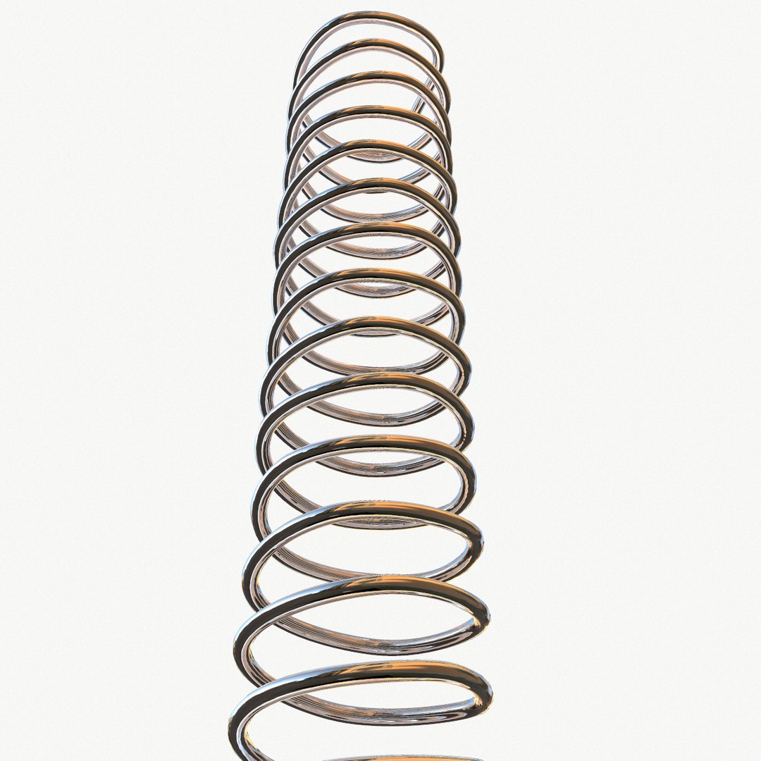 Metal spiral spring 3D model - TurboSquid 1410181