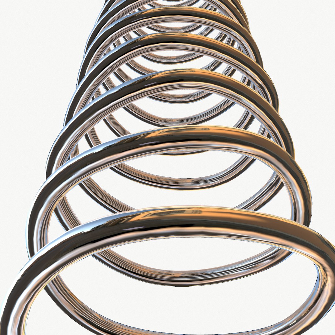 Metal spiral spring 3D model - TurboSquid 1410181