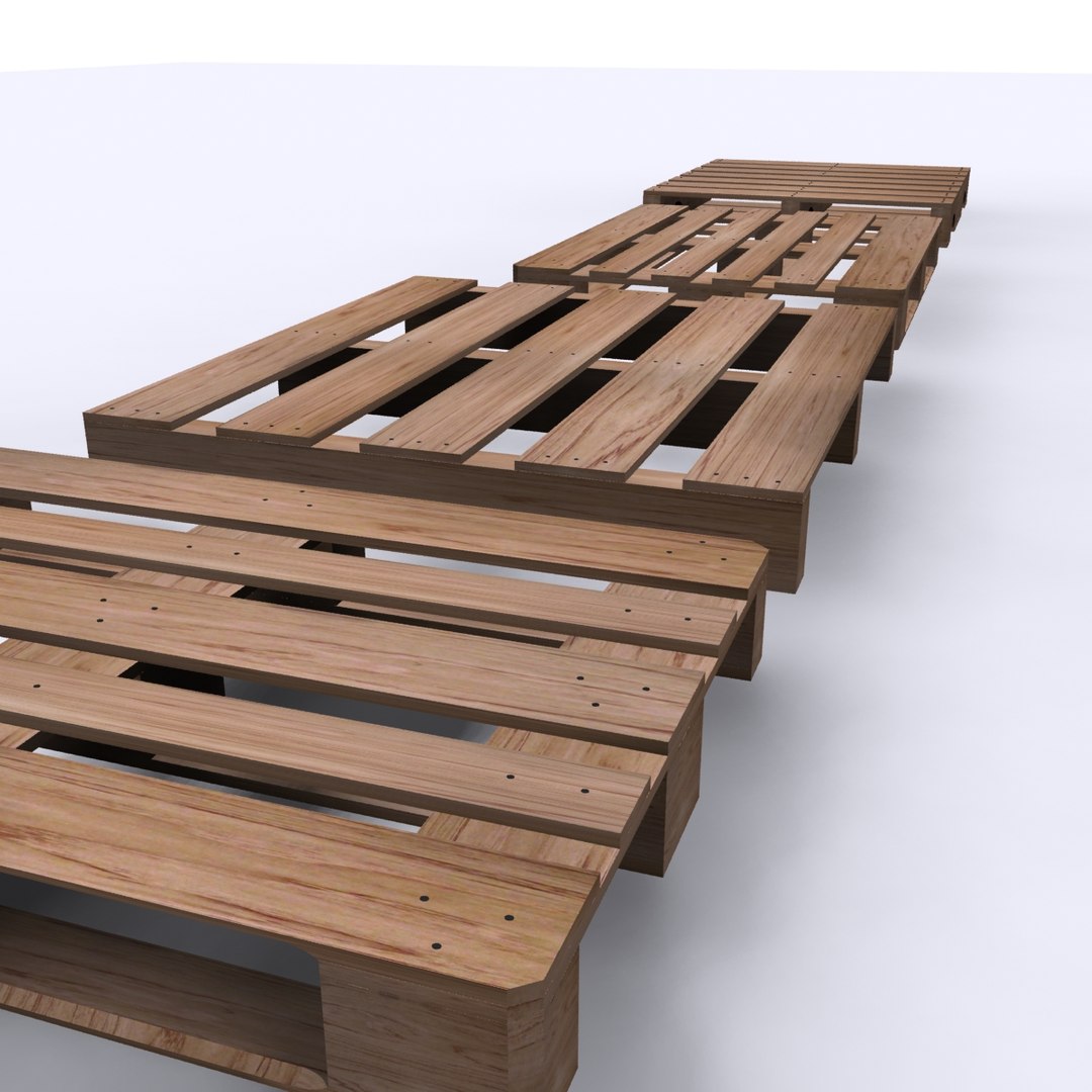 3d Wood Pallets Model