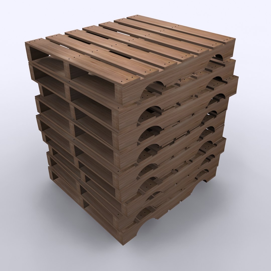 3d Wood Pallets Model