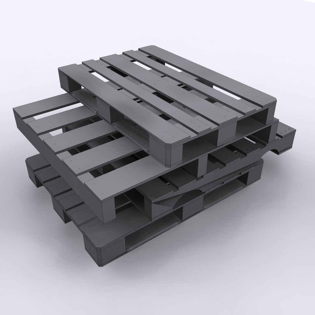 3d Wood Pallets Model