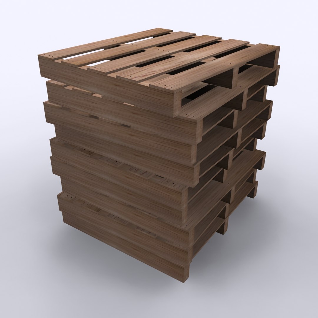 3d Wood Pallets Model